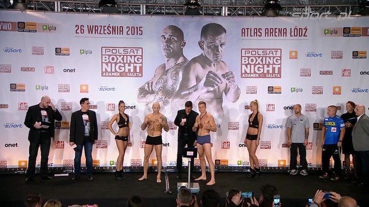 Ważenie Polsat Boxing Night: Saleta prawie dziesięć kilogramów cięższy ...